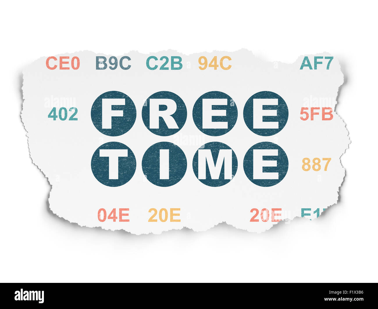 Time concept: Free Time on Torn Paper background Stock Photo - Alamy