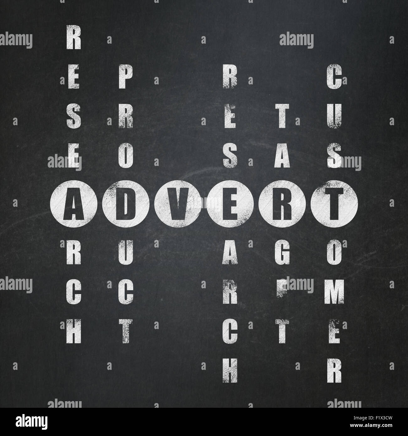 Advertising concept: word Advert in solving Crossword Puzzle Stock ...