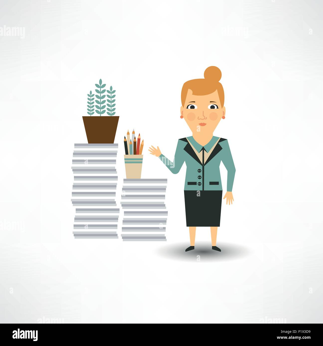 Young secretary male Stock Vector Images - Alamy