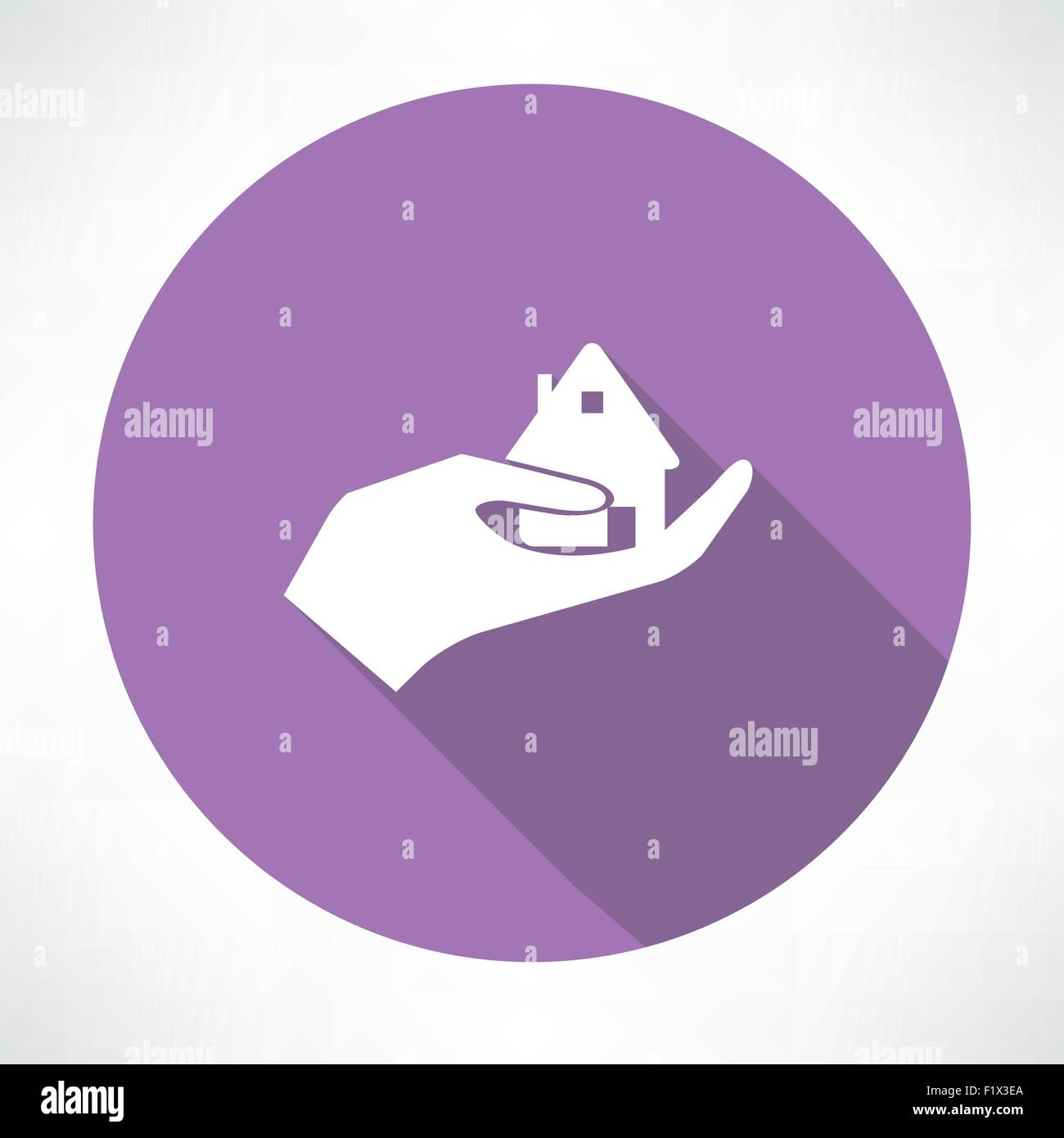 house in hand icon. Flat modern style vector illustration Stock Vector ...