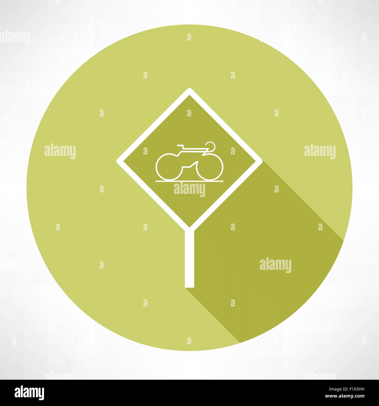 sign with a bicycle icon. Flat modern style vector illustration Stock ...