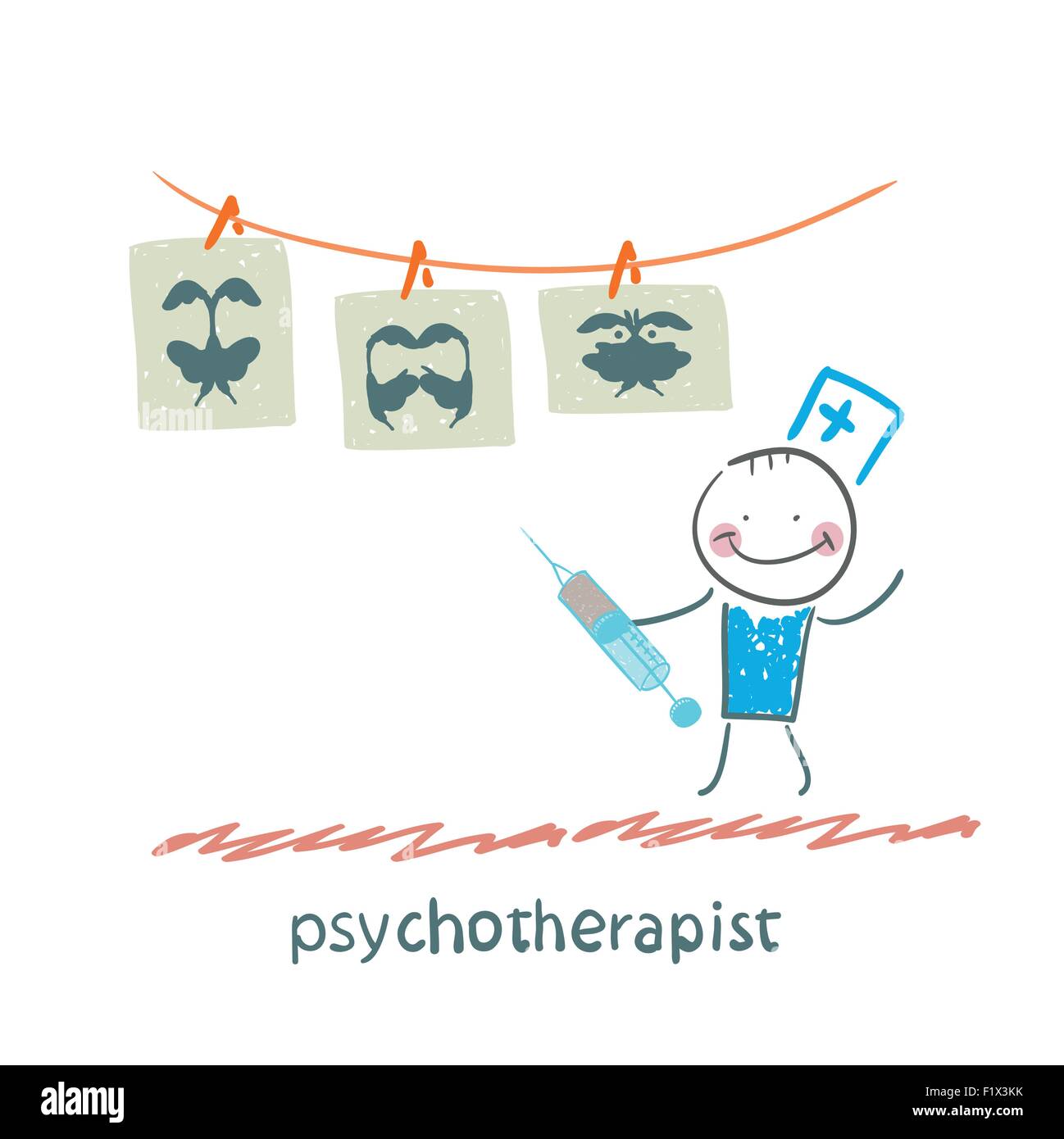 Psychotherapist silhouette Stock Vector Images - Alamy
