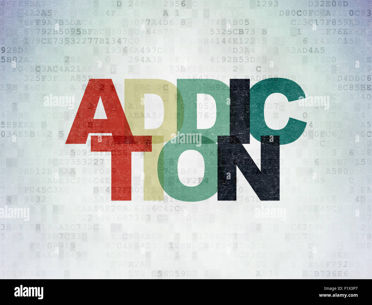 Health concept: Addiction on Digital Paper background Stock Photo - Alamy