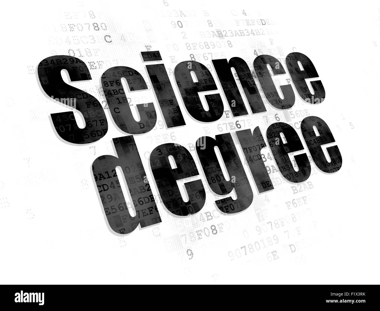 Science concept: Science Degree on Digital background Stock Photo - Alamy