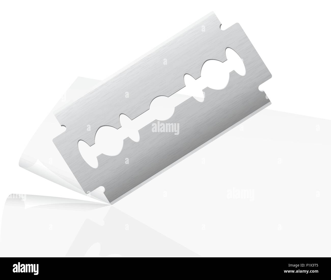 blade cuts paper vector illustration isolated on white background Stock ...