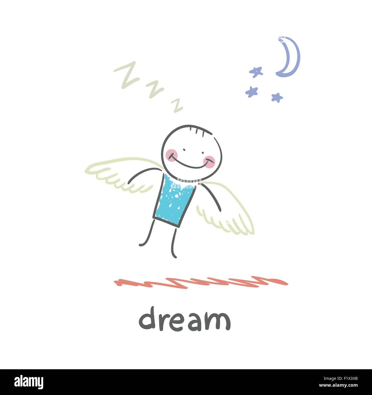 Man dream cartoon hi-res stock photography and images - Alamy