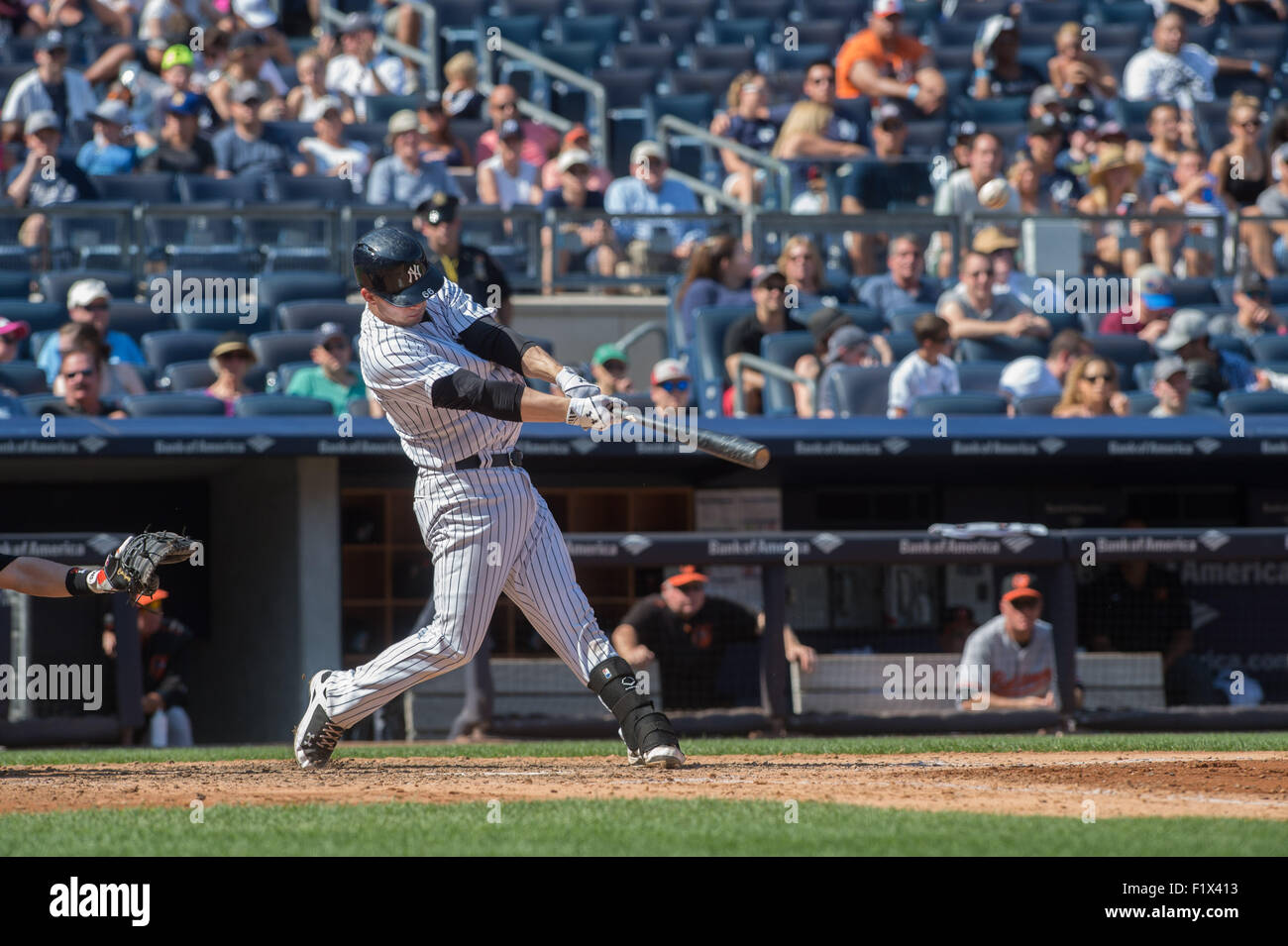 New York, New York, USA. 7th Sep, 2015. Yankees' JOHN RYAN MURPHY hits ...