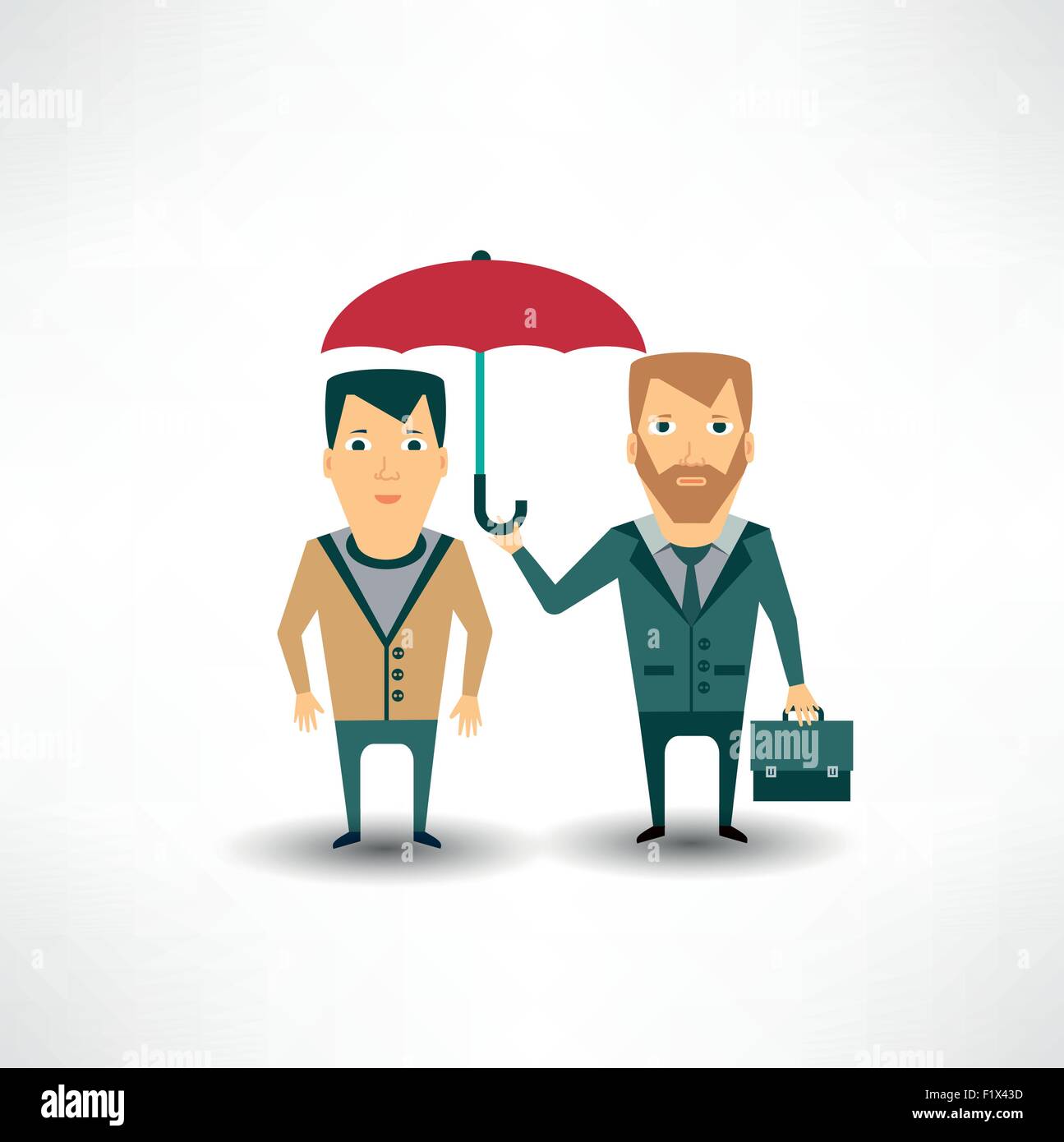 insurance agent holding umbrella Stock Vector Image & Art - Alamy