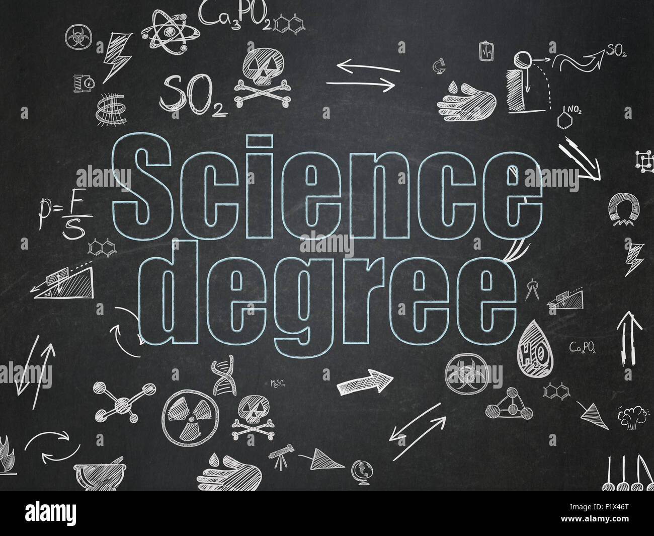 Science concept: Science Degree on School Board background Stock Photo ...