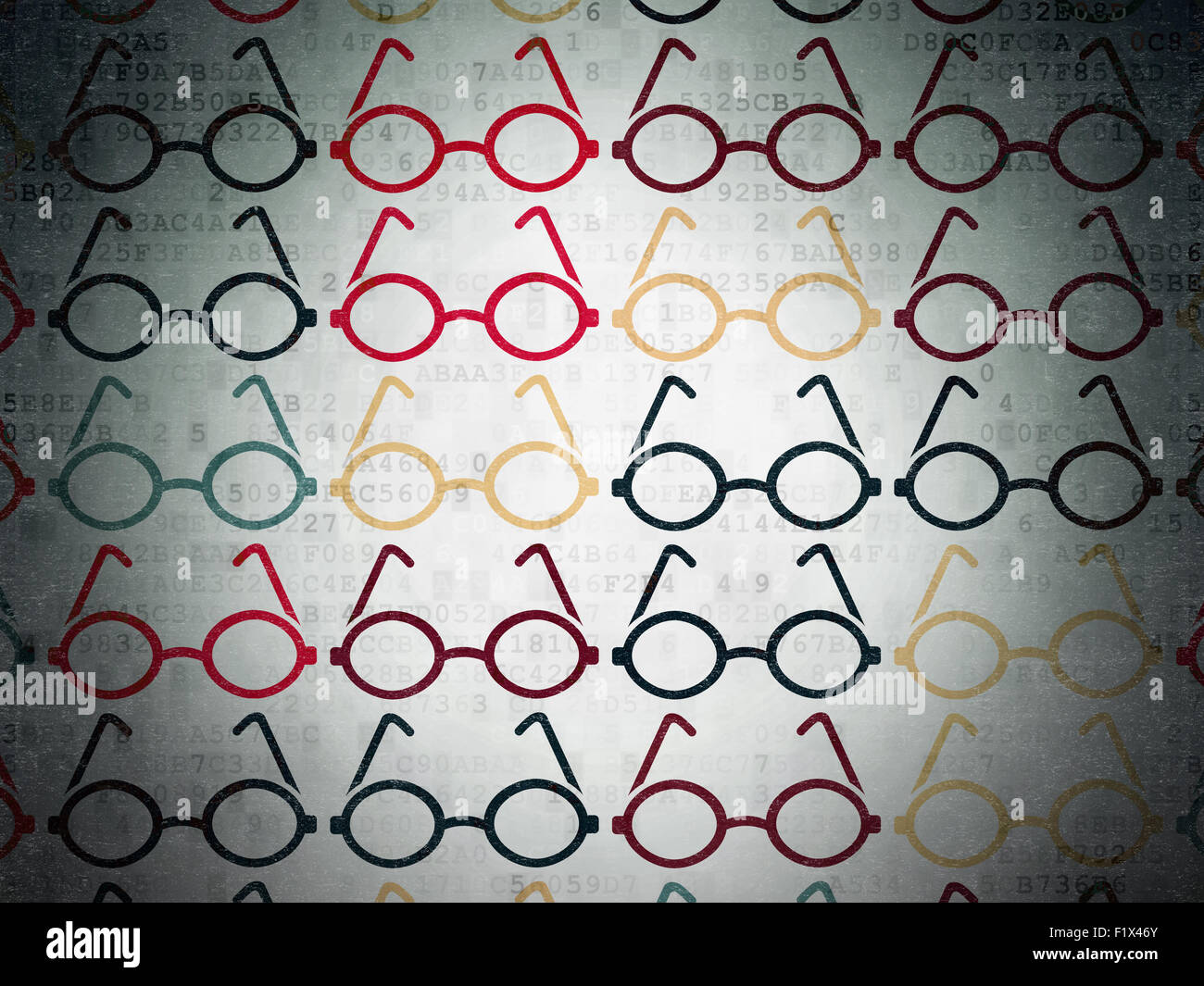 Science concept: Glasses icons on Digital Paper background Stock Photo ...