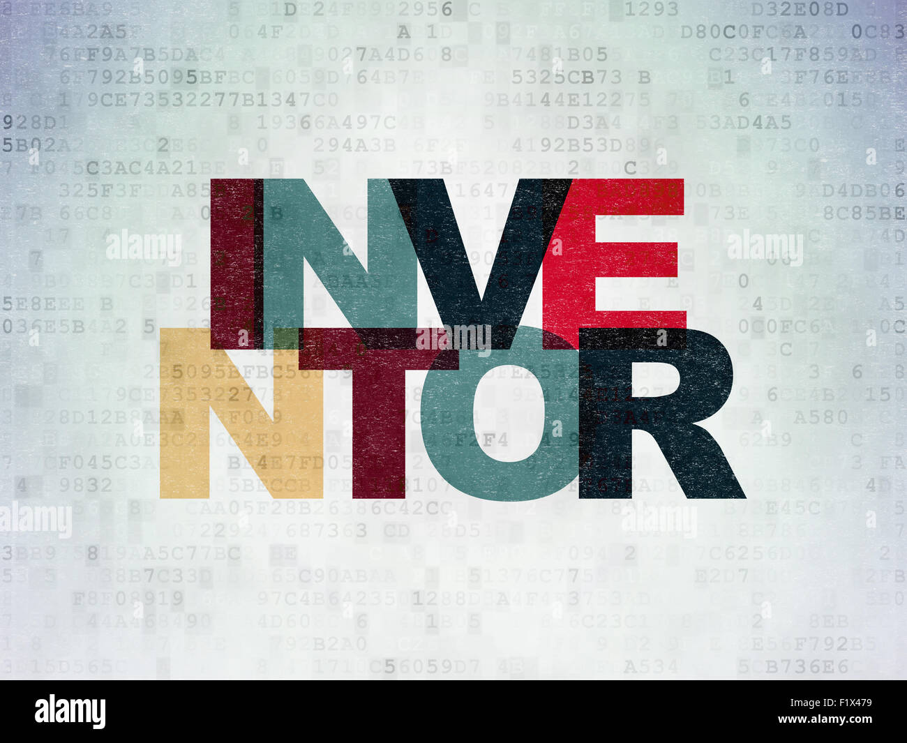 Science concept: Inventor on Digital Paper background Stock Photo - Alamy