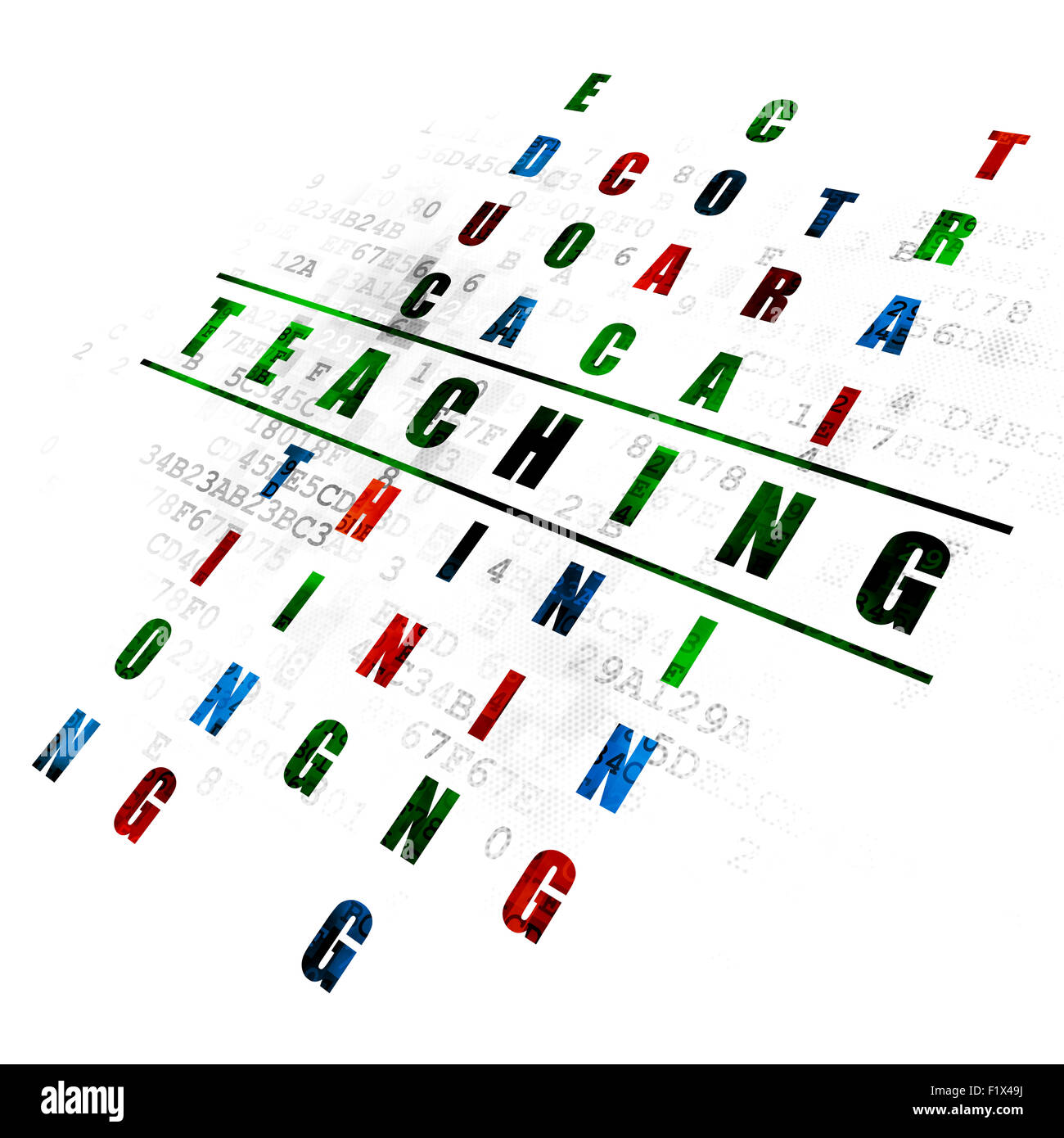 Education concept: word Teaching in solving Crossword Puzzle Stock ...