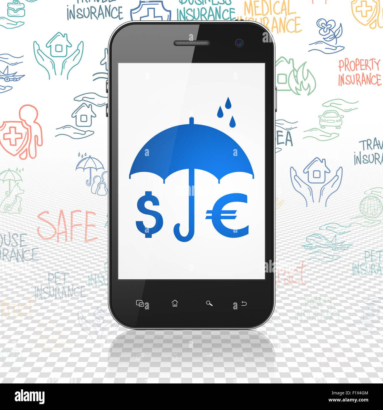 Insurance concept: Smartphone with Business Insurance on display Stock ...