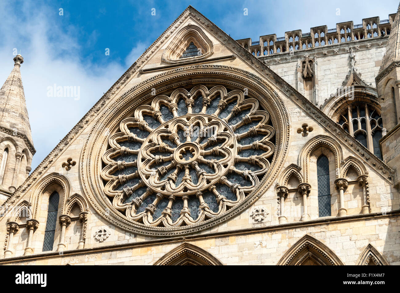 The Rose Window on the south transept of York Minster, from Minster ...