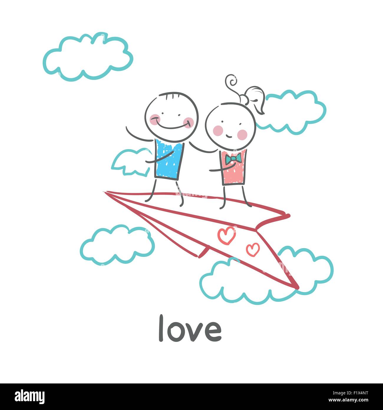 love. Fun cartoon style illustration. The situation of life Stock ...