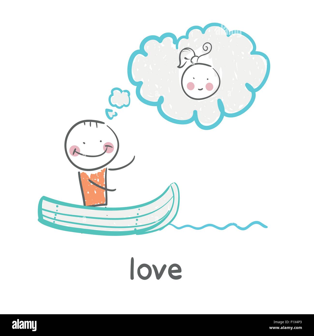 love. Fun cartoon style illustration. The situation of life Stock ...