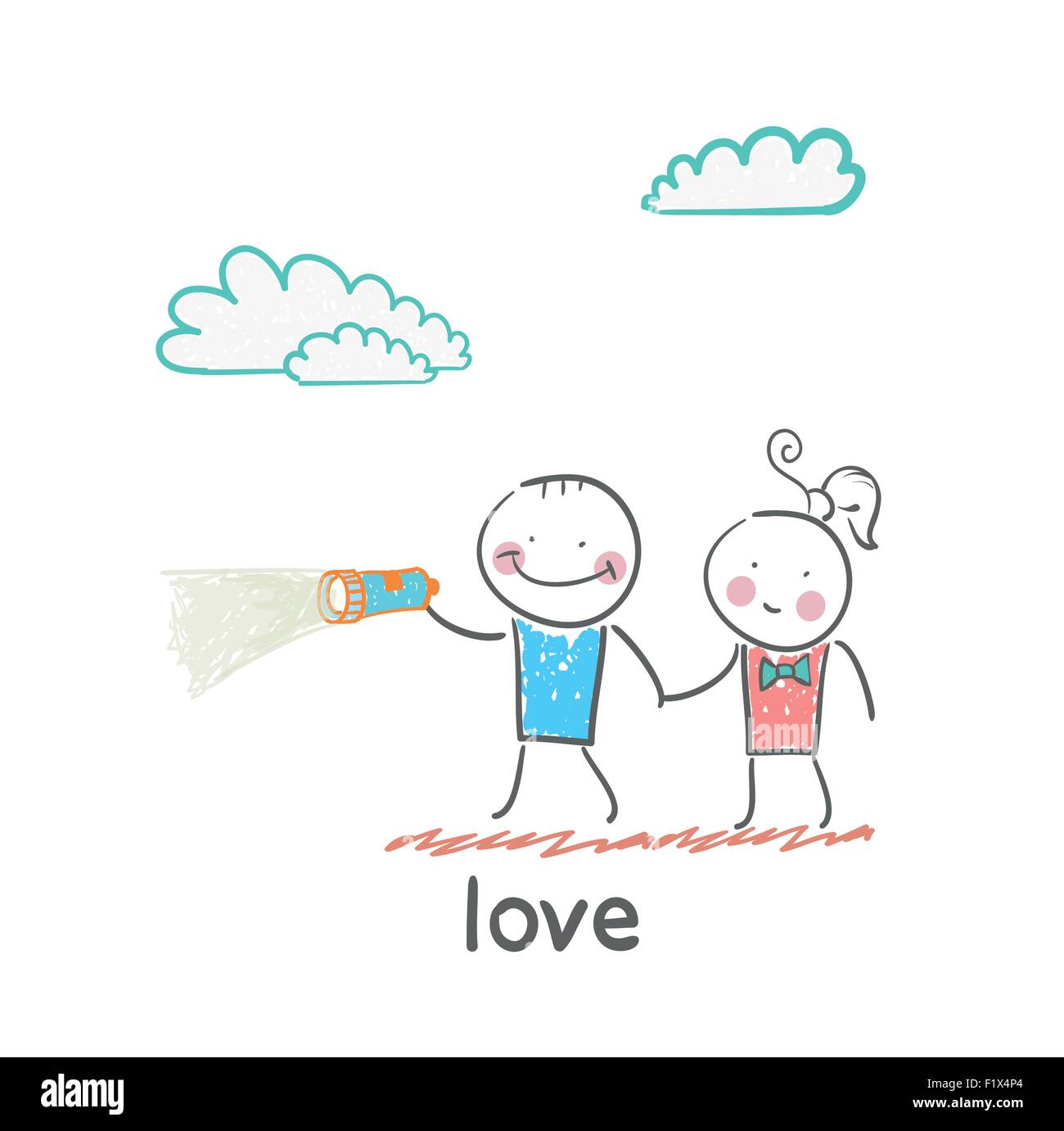 love. Fun cartoon style illustration. The situation of life Stock ...