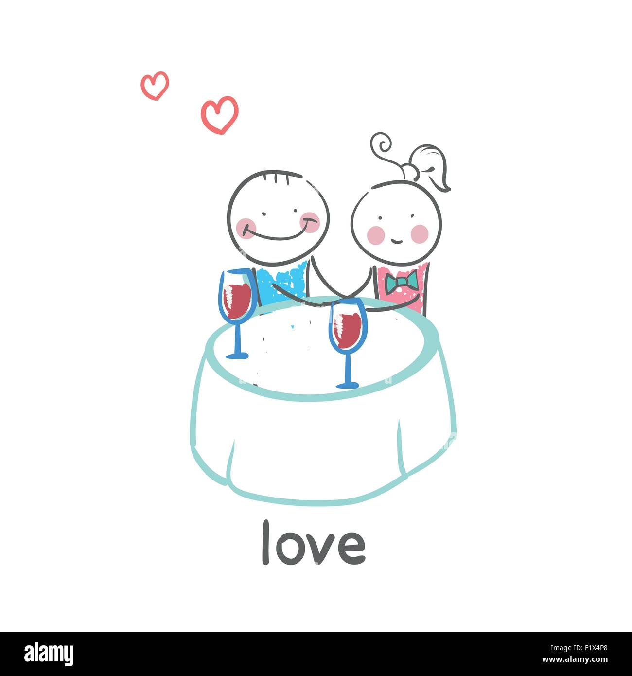 love. Fun cartoon style illustration. The situation of life Stock ...