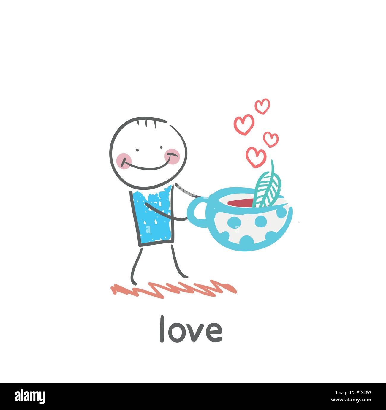 love. Fun cartoon style illustration. The situation of life Stock ...