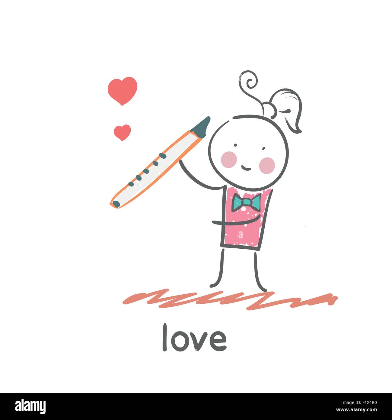 love. Fun cartoon style illustration. The situation of life Stock ...