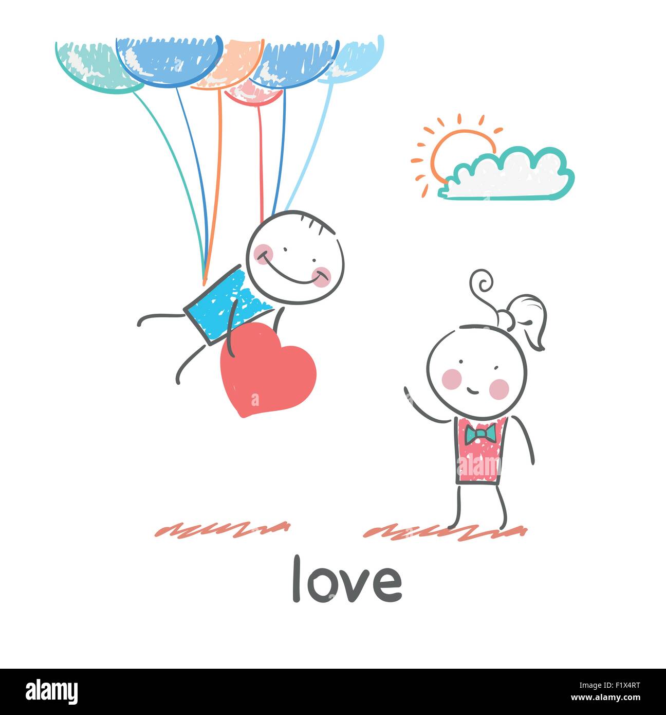 Sun light and fun with nature and love Stock Vector Images - Alamy