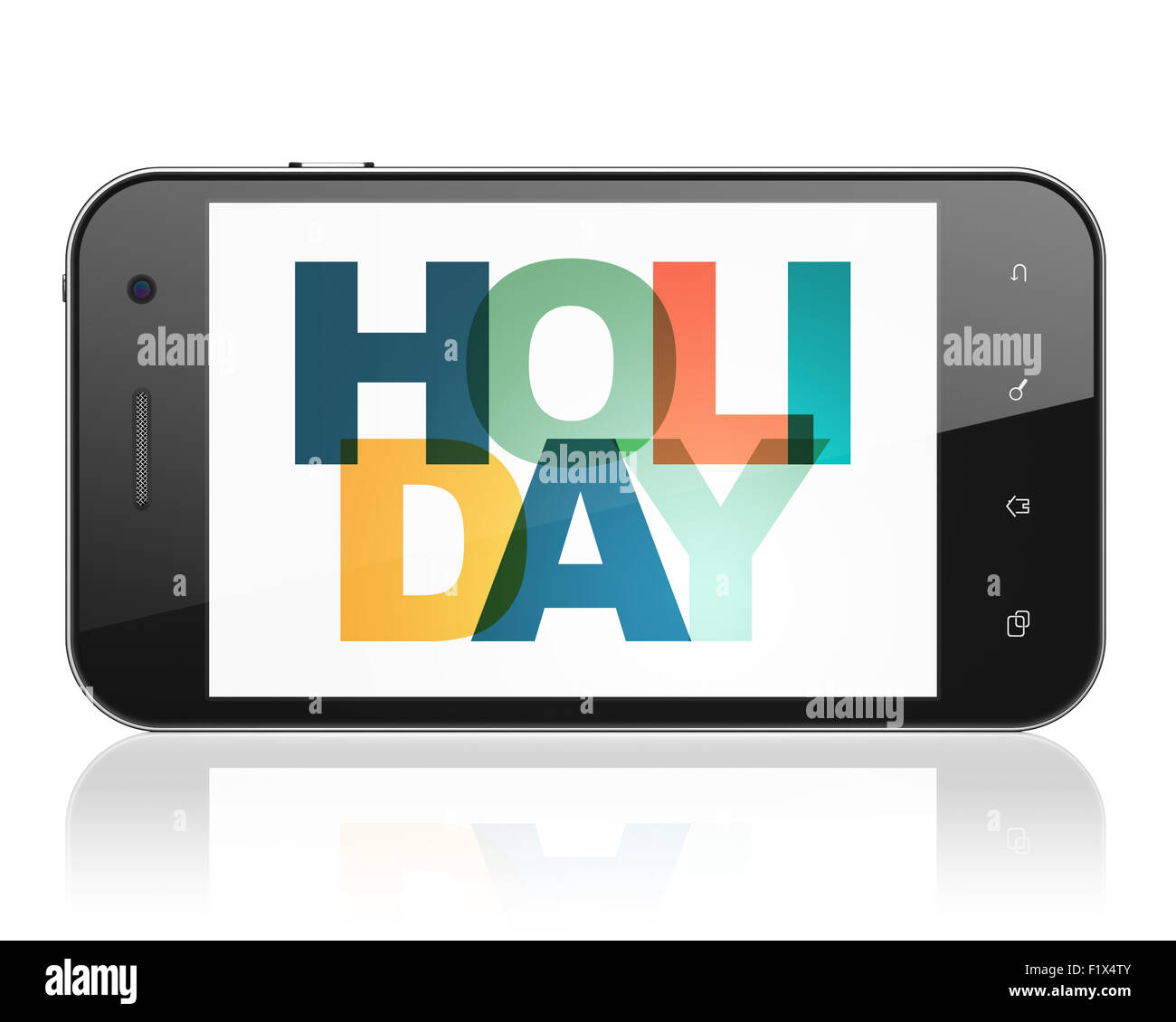 Tourism concept: Smartphone with Holiday on display Stock Photo - Alamy