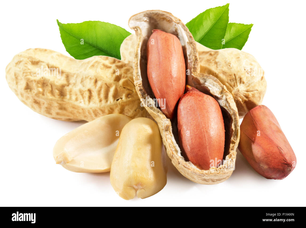 tasty peanuts isolated on the white background Stock Photo - Alamy