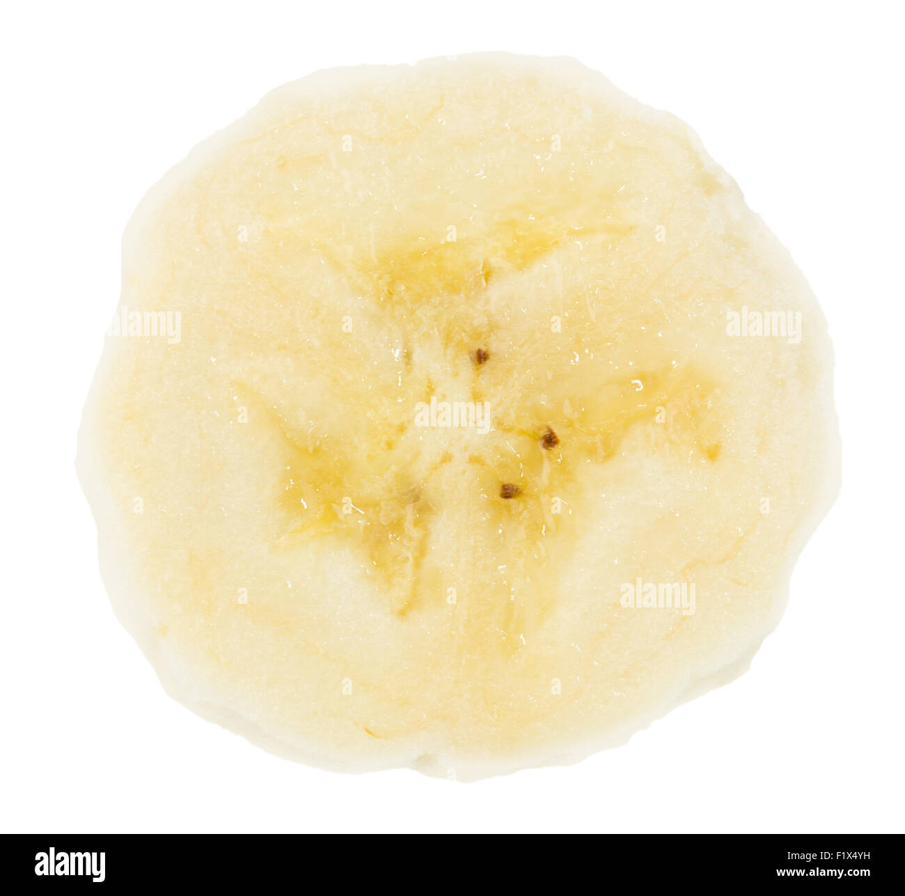 banana slice isolated on a white background Stock Photo - Alamy