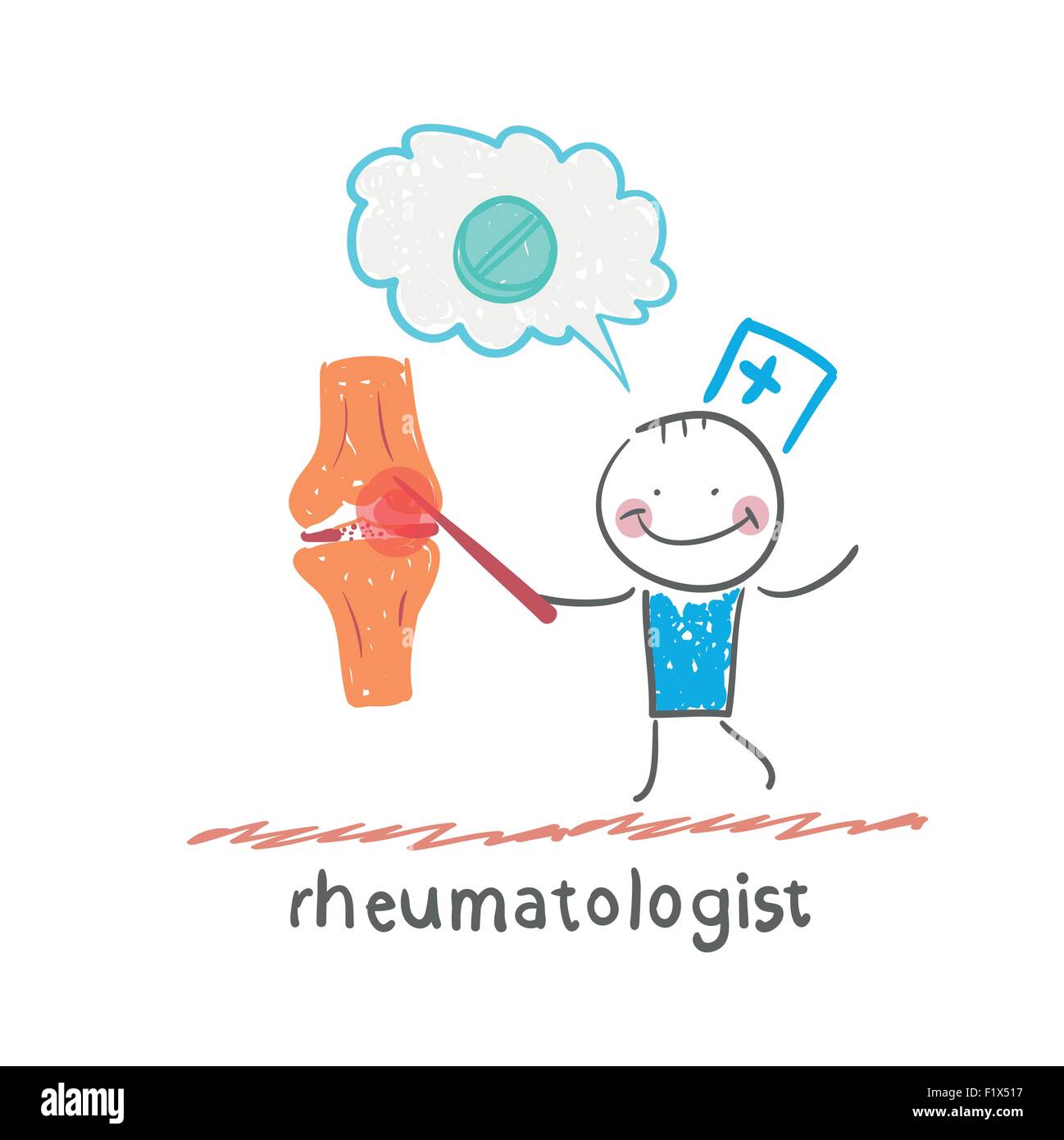 rheumatologist says about the pain in the joints Stock Vector Image ...