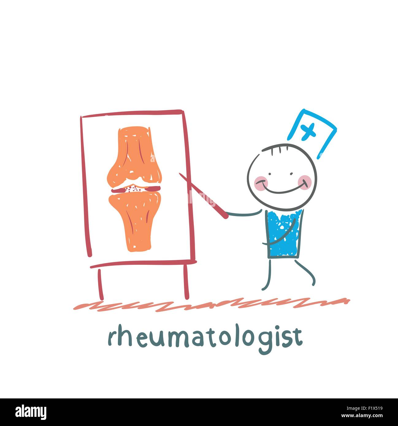 rheumatologist says about the pain in the joints Stock Vector Image ...