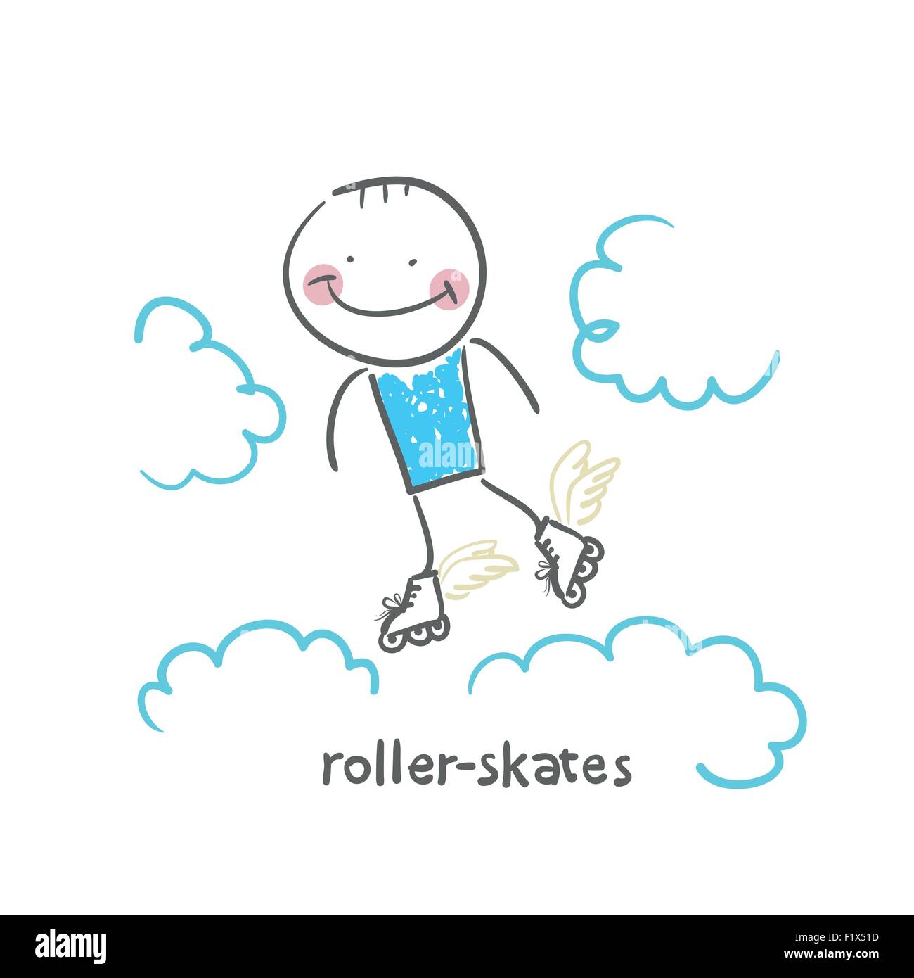 Cartoon roller skates hi-res stock photography and images - Alamy