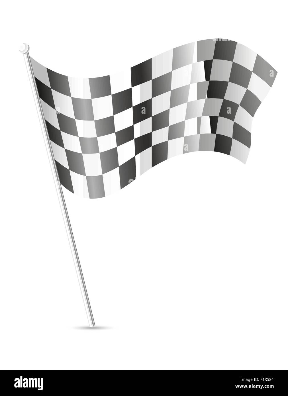 checkered flag for car racing vector illustration isolated on white ...