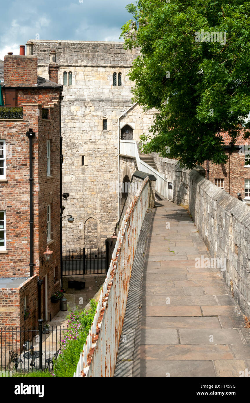 The City Walls at Monk Bar, York, Yorkshire, England, UK Stock Photo ...