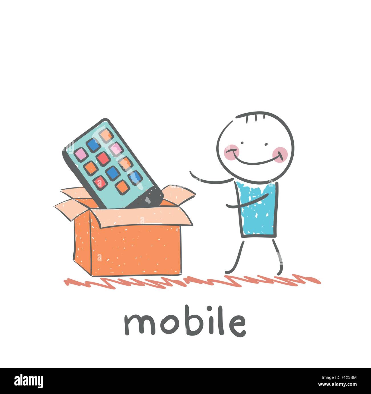 Modern mobile device home Stock Vector Images - Alamy