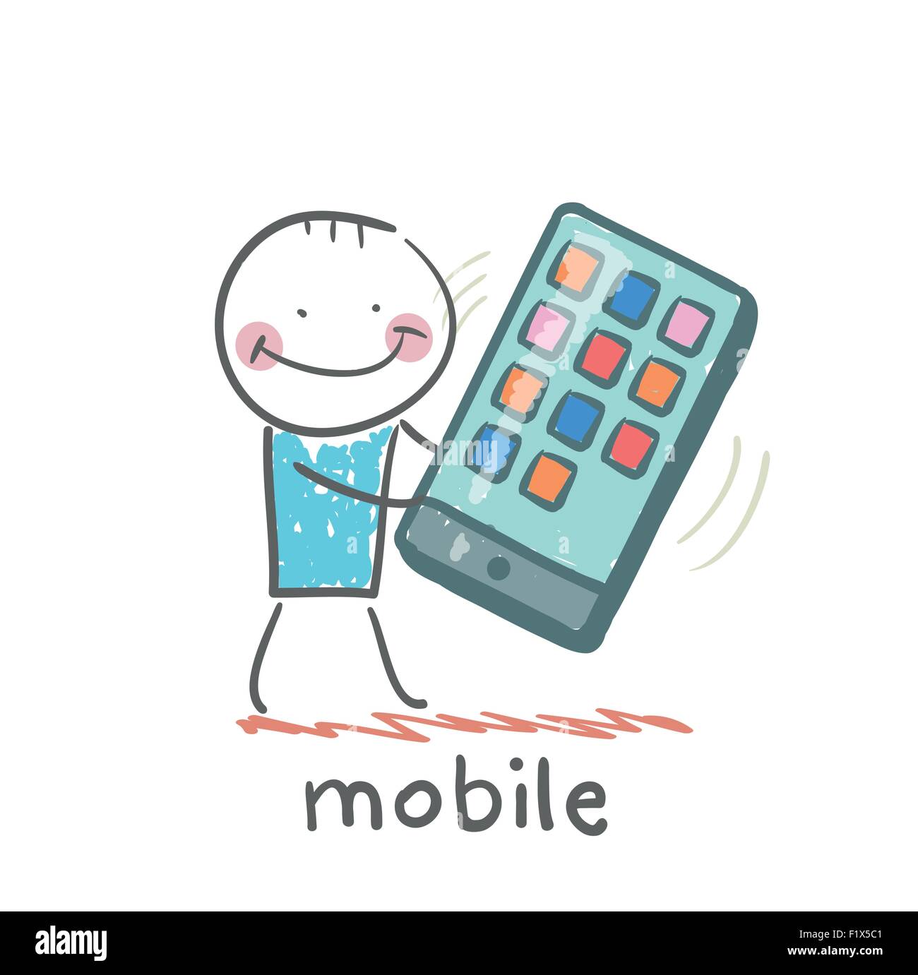 Birthday man holding present Stock Vector Images - Alamy