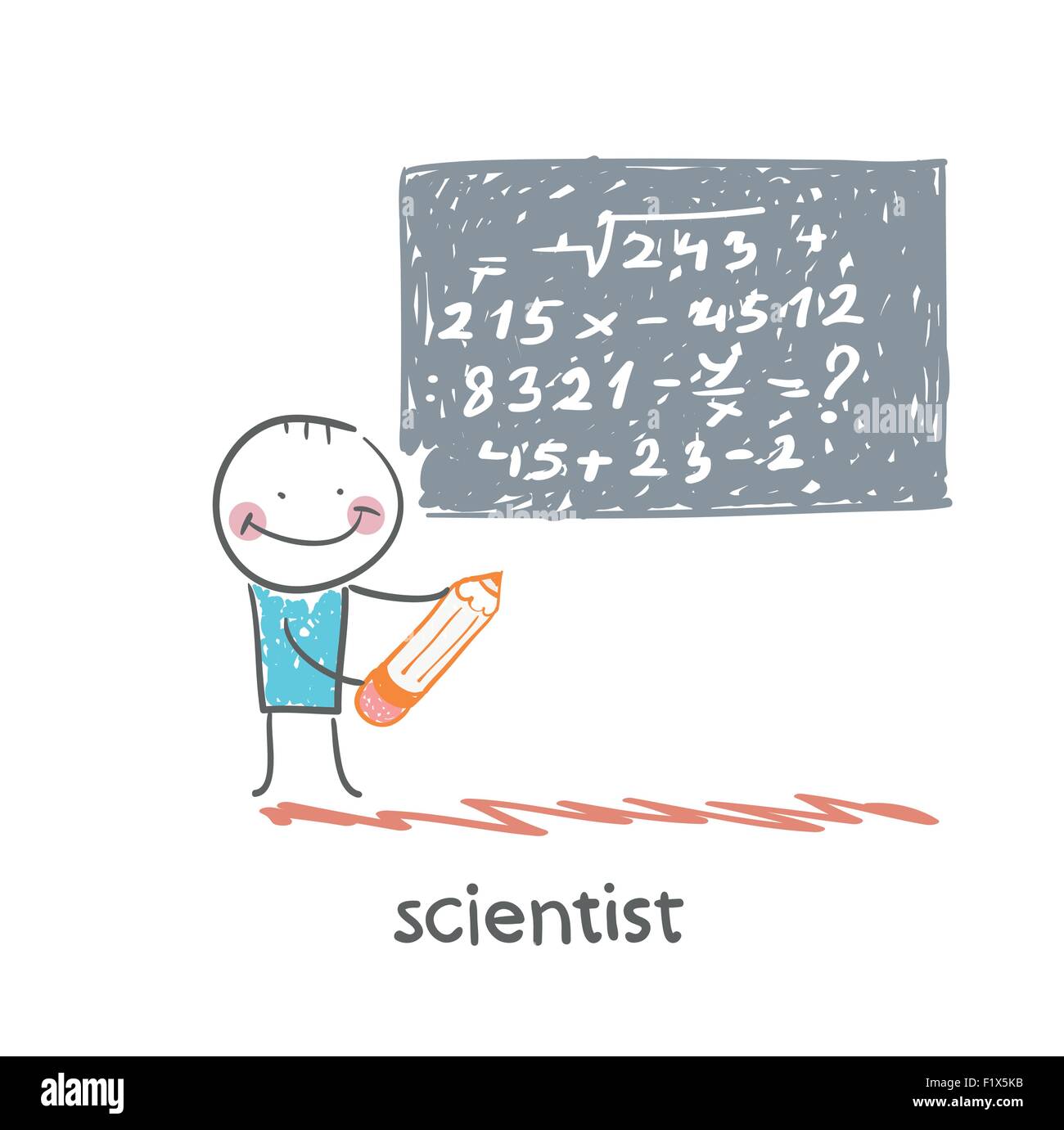 scientist thinks about numbers Stock Vector Image & Art - Alamy