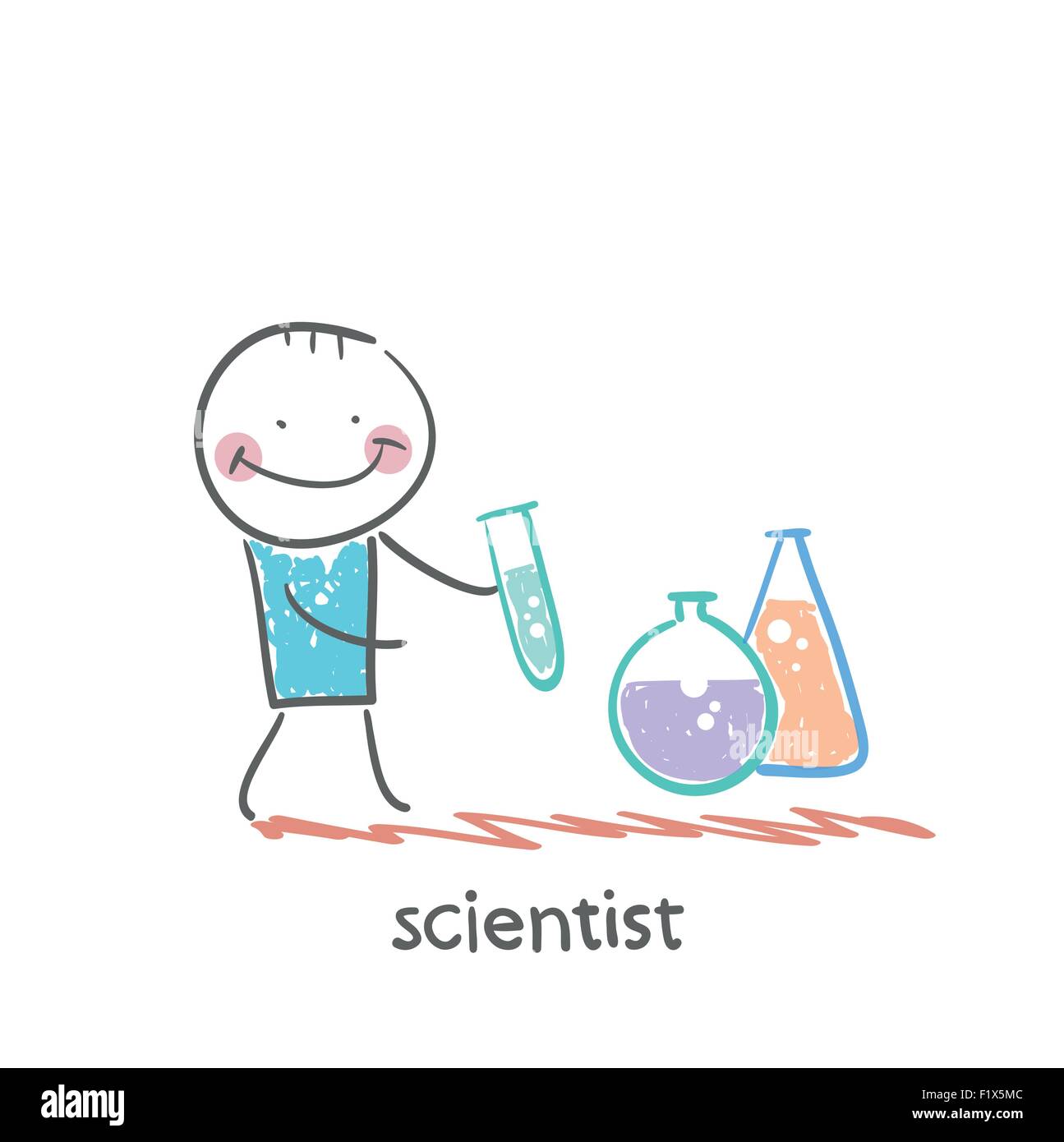 Tv scientist Stock Vector Images - Alamy