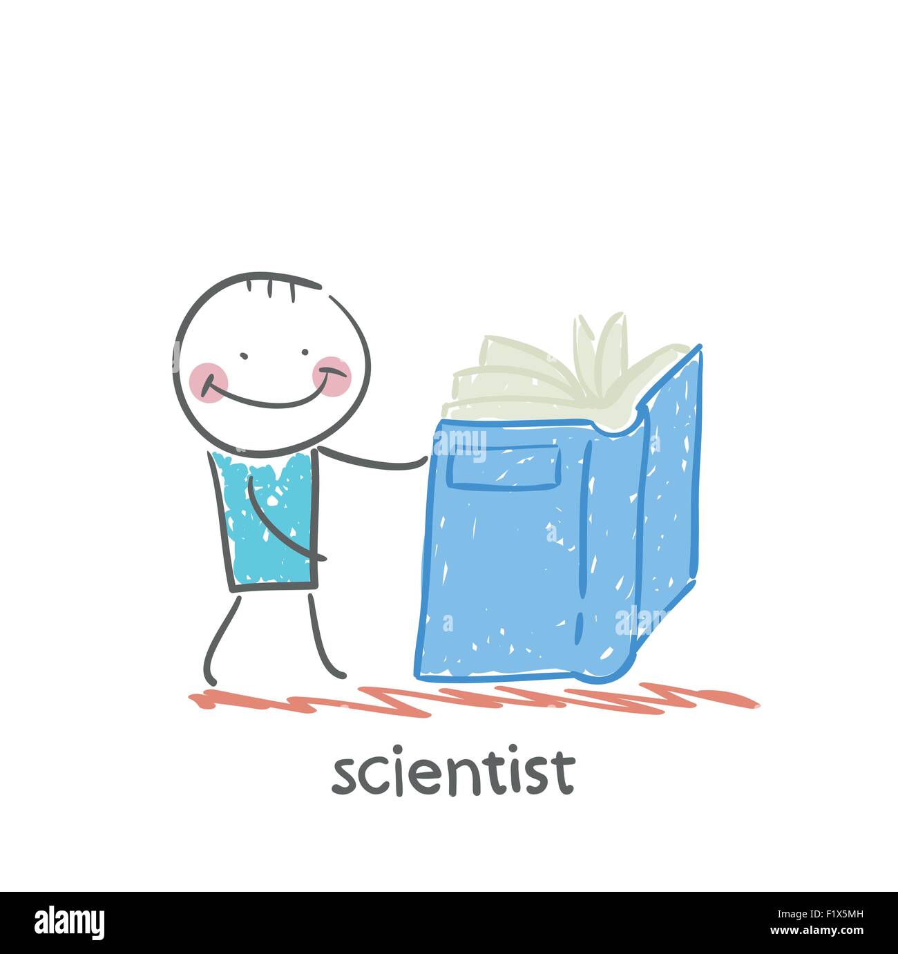 scientist reading a book Stock Vector Image & Art - Alamy