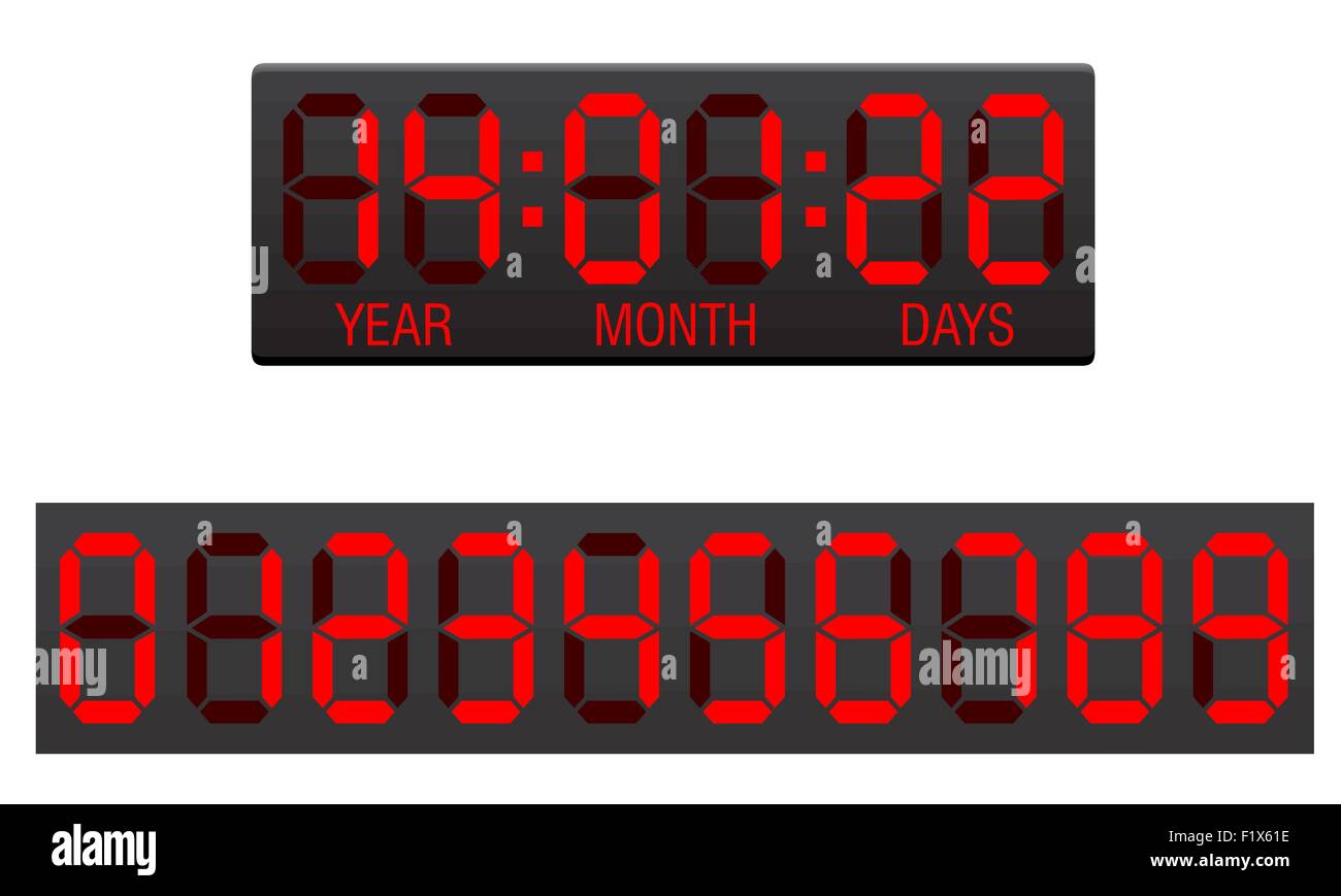scoreboard digital countdown timer vector illustration isolated on white background Stock Vector ...