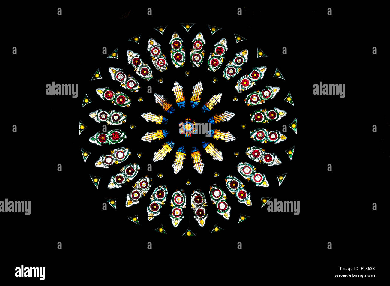 The Rose Window in the South Transept of York Minster, City of York ...