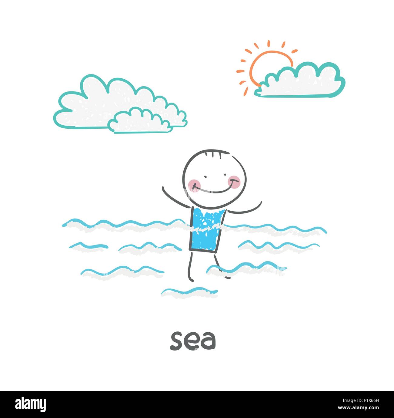 Cartoon Illustration Of Sea High Resolution Stock Photography and ...