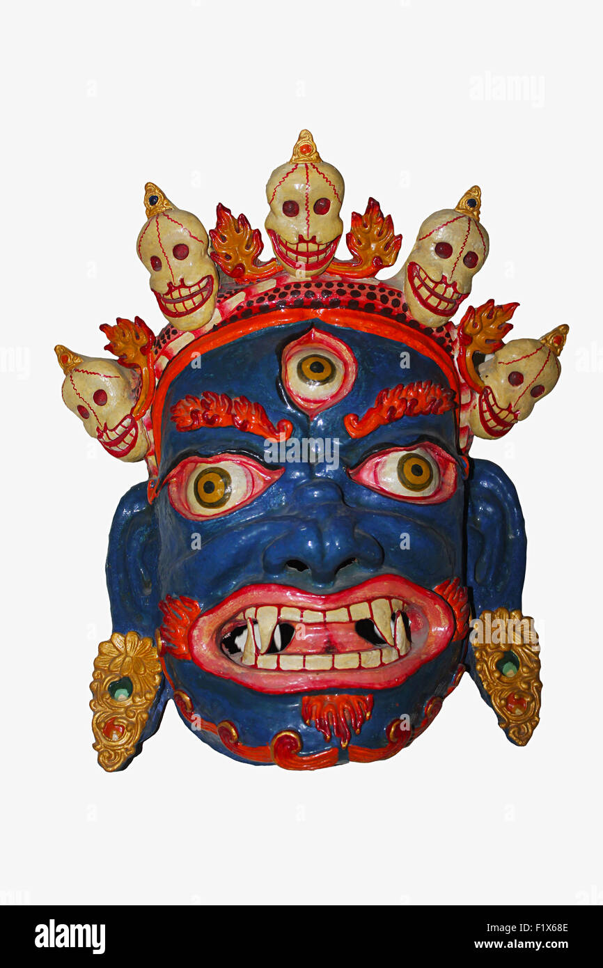 Tribal mask. Bhopal Museum, Bhopal Madhya Pradesh, India Stock Photo ...