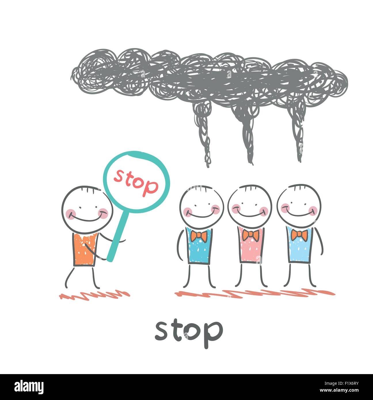 people with sign stop Stock Vector Image & Art - Alamy