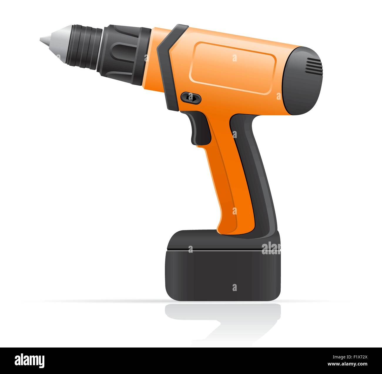 electric screwdriver vector illustration isolated on white background ...