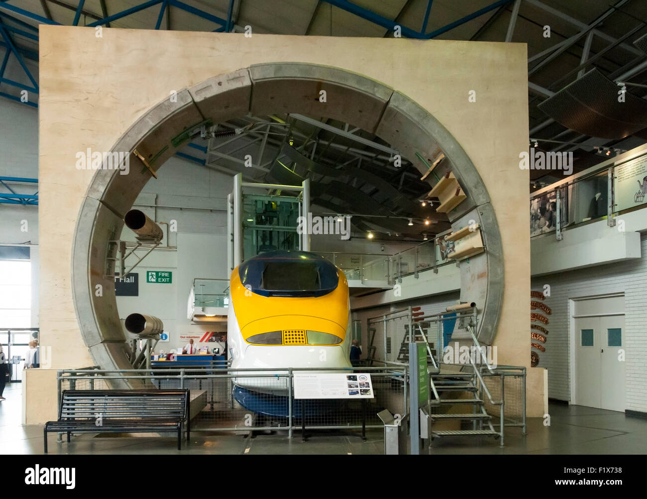 Eurostar locomotive and a section of the Channel Tunnel at the National ...