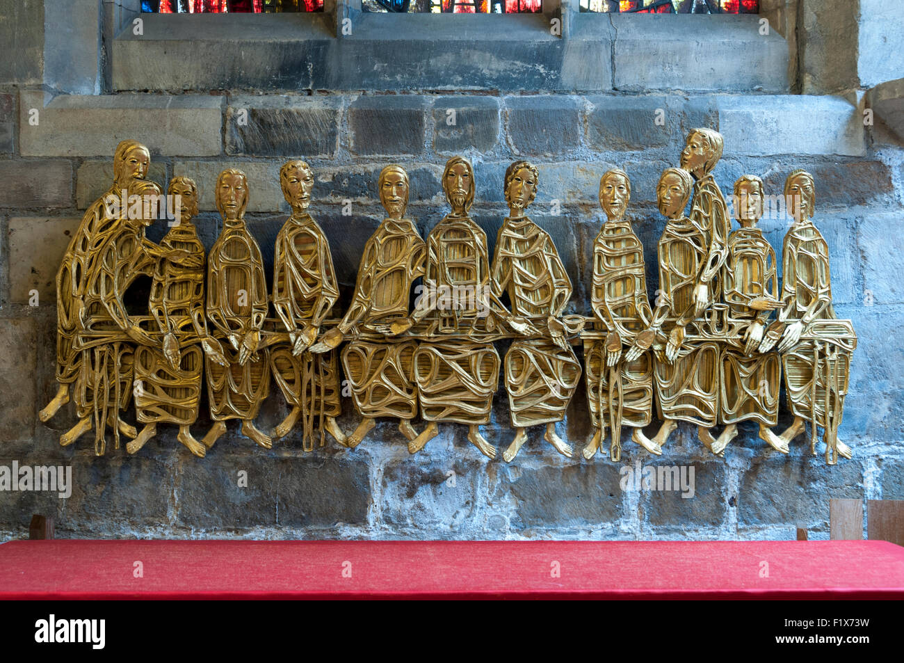 The reredos depicting the Last Supper, by Frank Roper 1968, in the ...