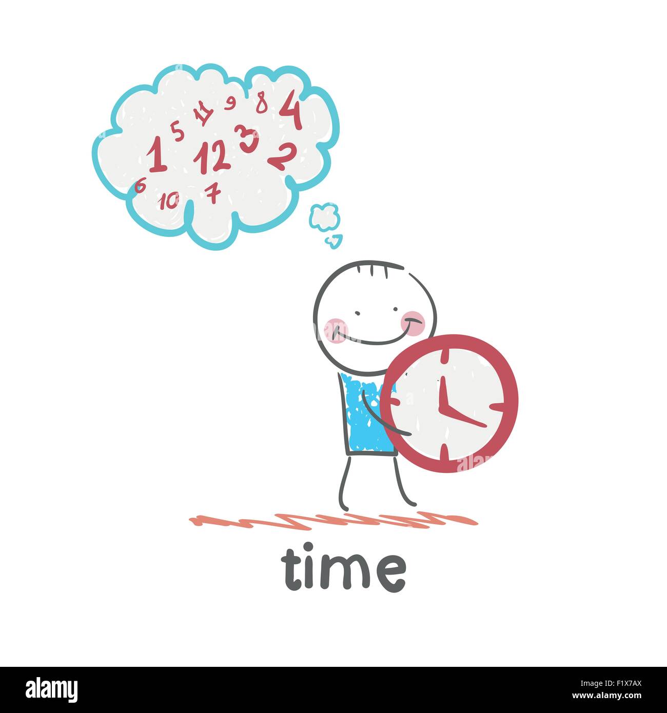 time. Fun cartoon style illustration. The situation of life Stock ...