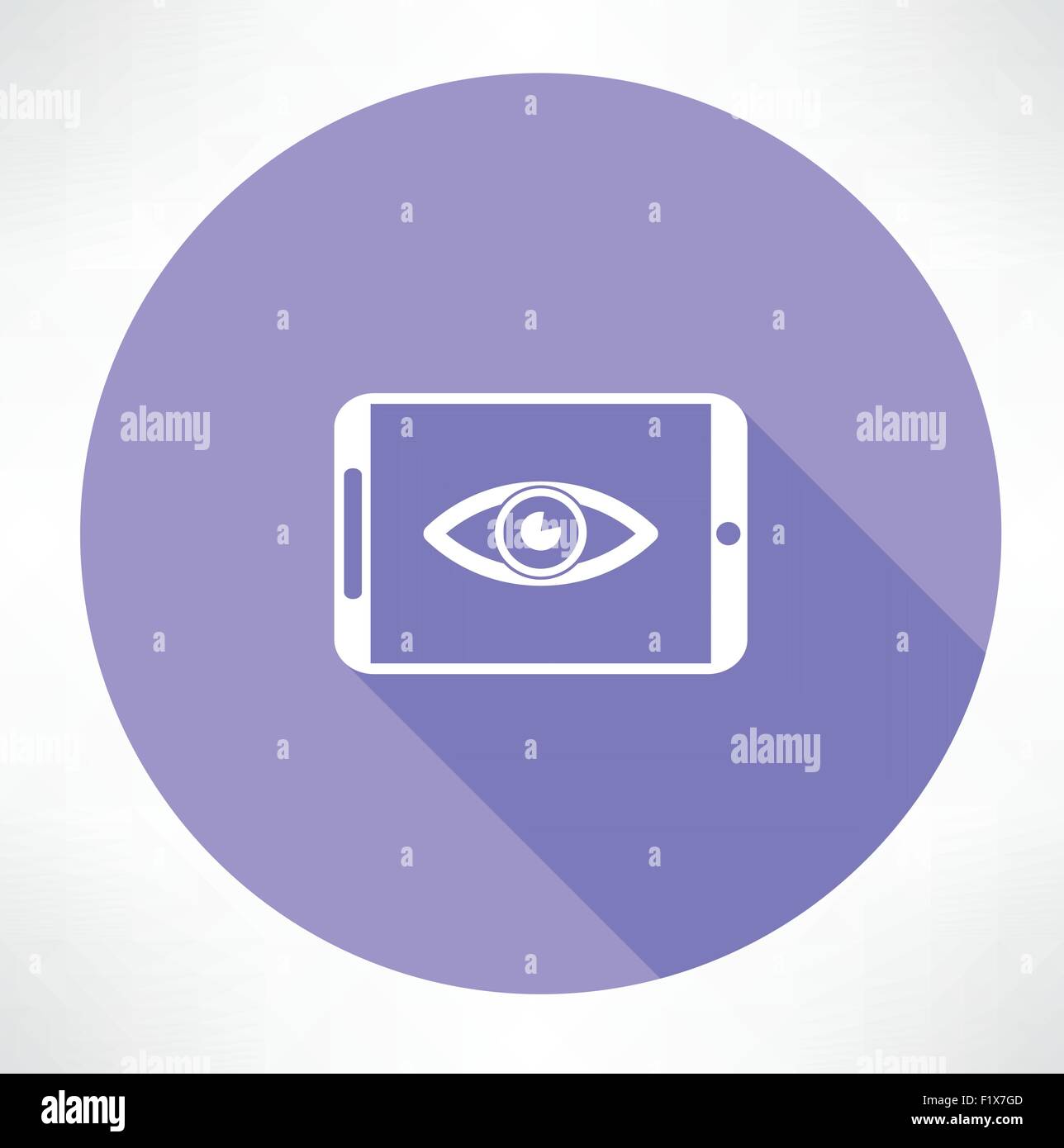 smartphone with Eye icon. Flat modern style vector illustration Stock ...