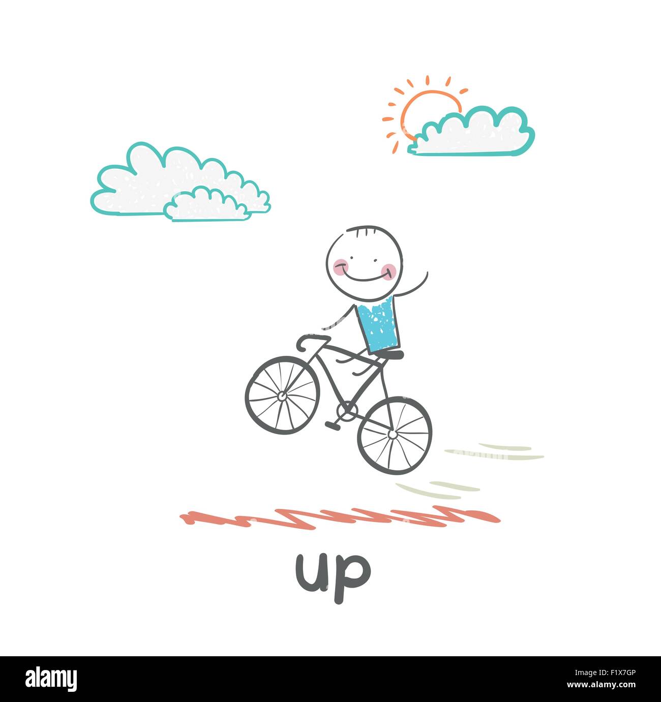 Cartoon illustration man flying on hi-res stock photography and images ...