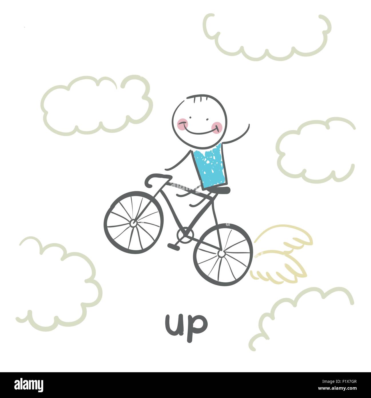 Bicycle painting Cut Out Stock Images & Pictures - Alamy